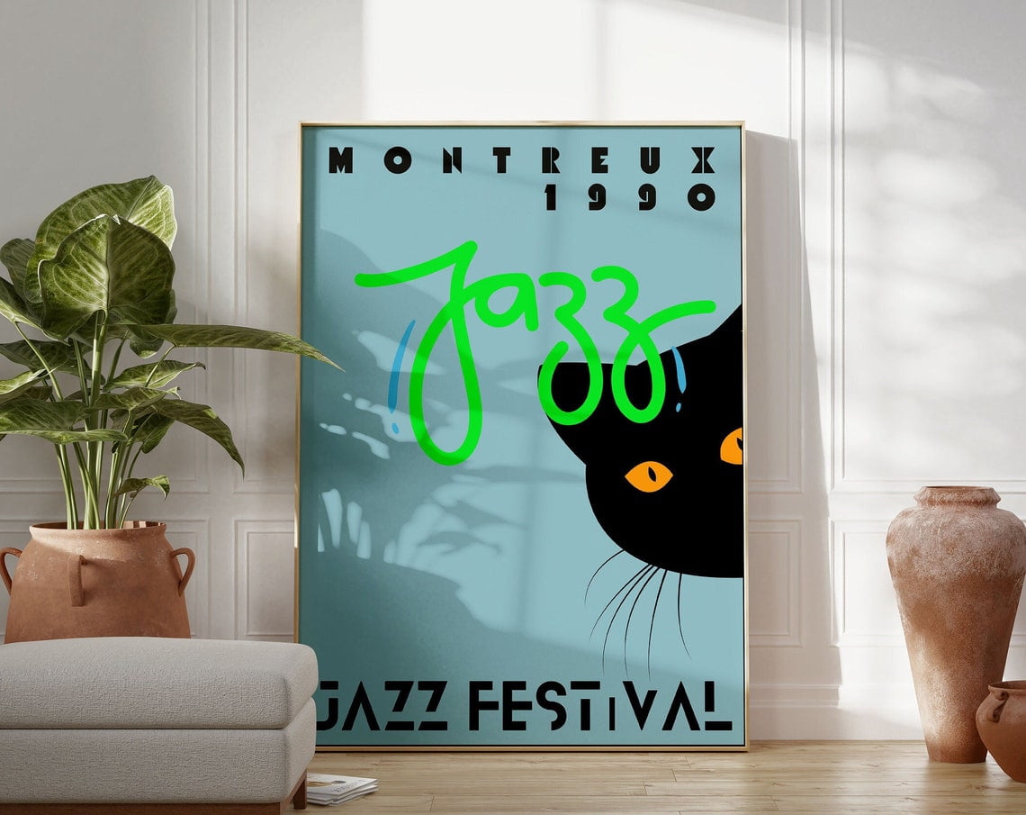Miluva Vintage Jazz Music Festival Printable Wall Art Jazz Festival ...