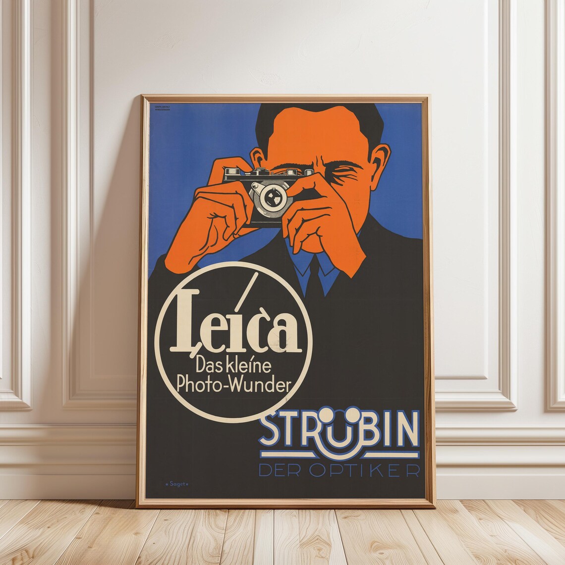 Miluva Vintage Leica Camera Poster Bauhaus Style Photo Print Retro ...
