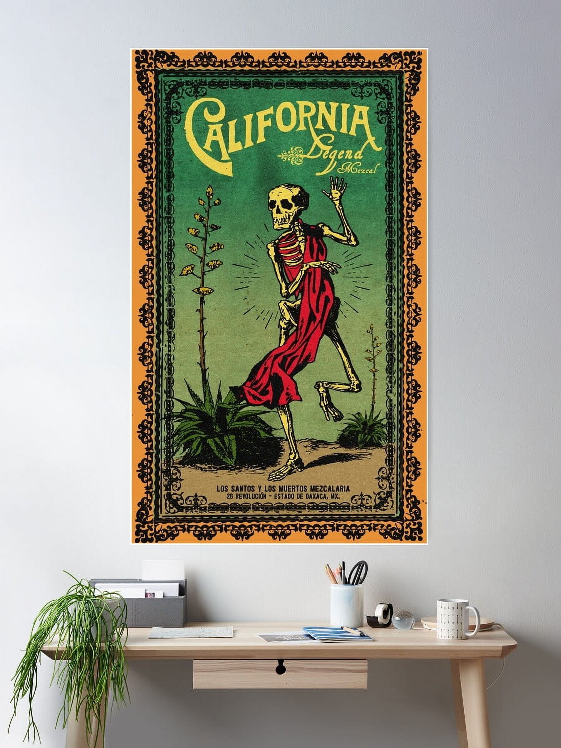 Miluva Vintage Mexican Mezcal Poster Wall Art, Modern Wall Decor For ...