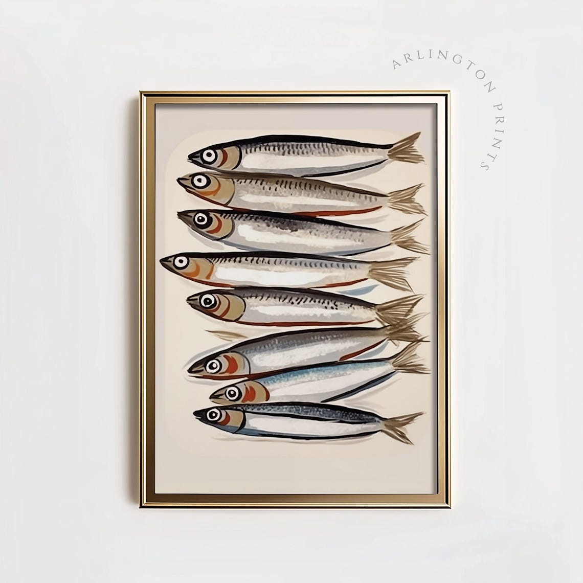 Miluva Vintage Still Life Fish , Printable Sardine Art, Sardines Print ...