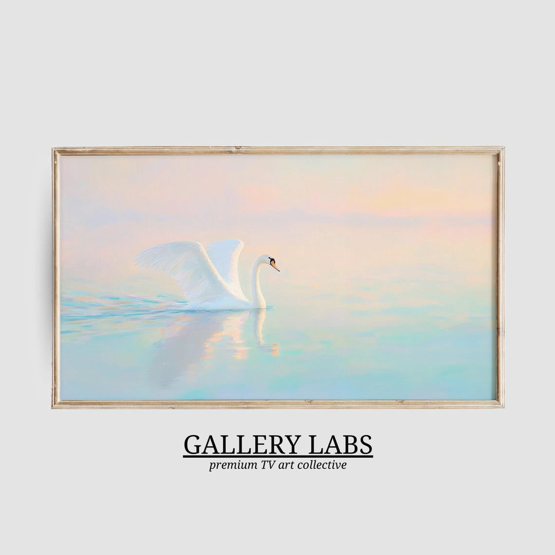 Miluva Vintage Swan Art Girly Summer Lake House Decor Trendy Abstract ...
