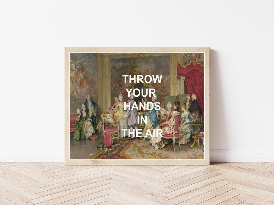 Miluva Vintage Victorian + Throw Your Hands In The Air Dance Party Text ...