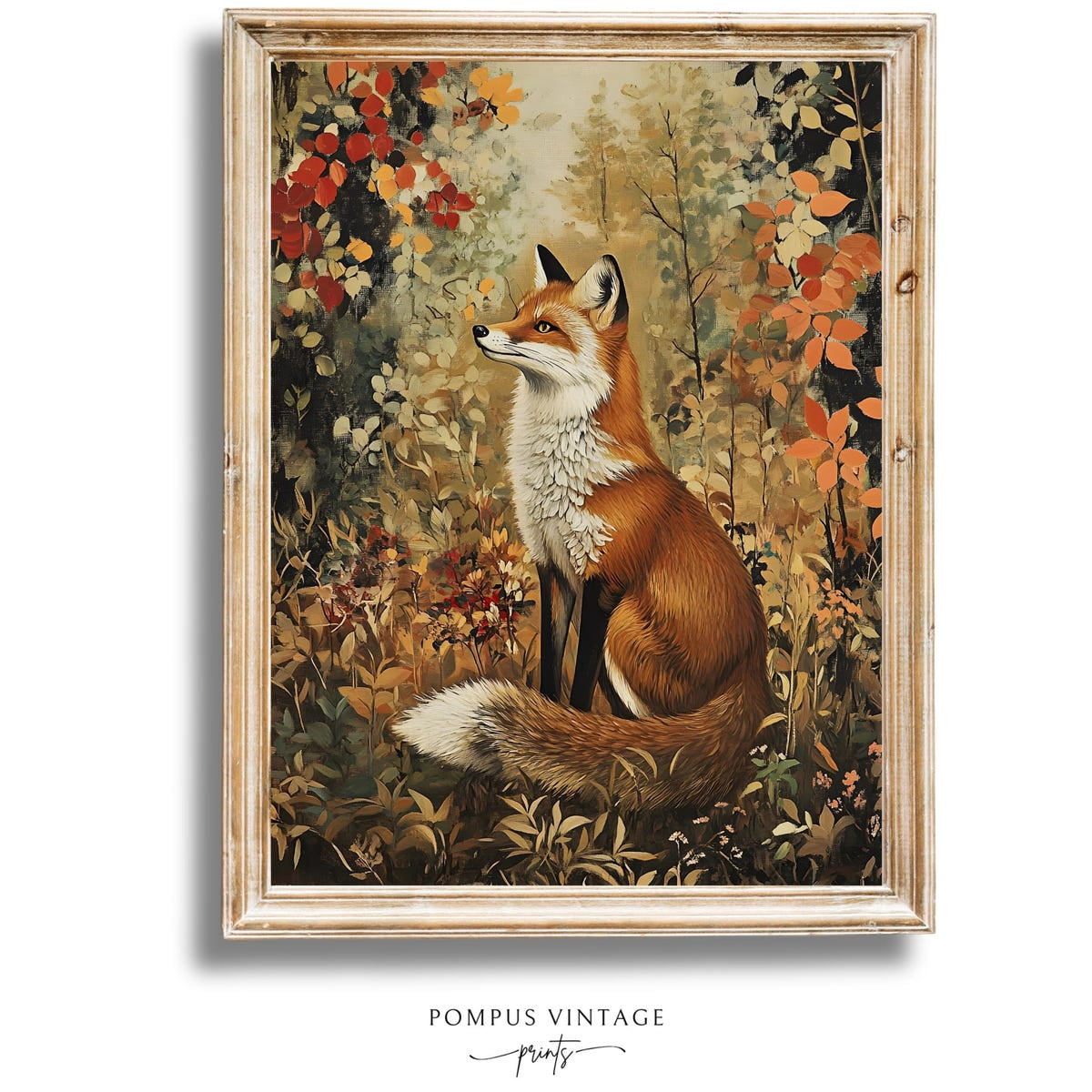 Miluva Vintage fox in autumn forest – Dark cottagecore art nouveau ...