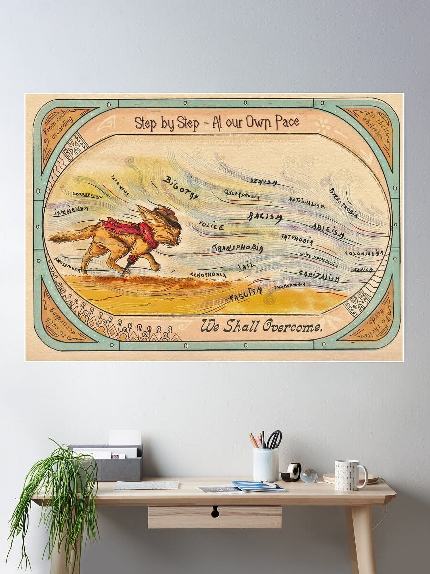 Miluva We Shall Overcome Fennec Against Oppression Poster Wall Art ...