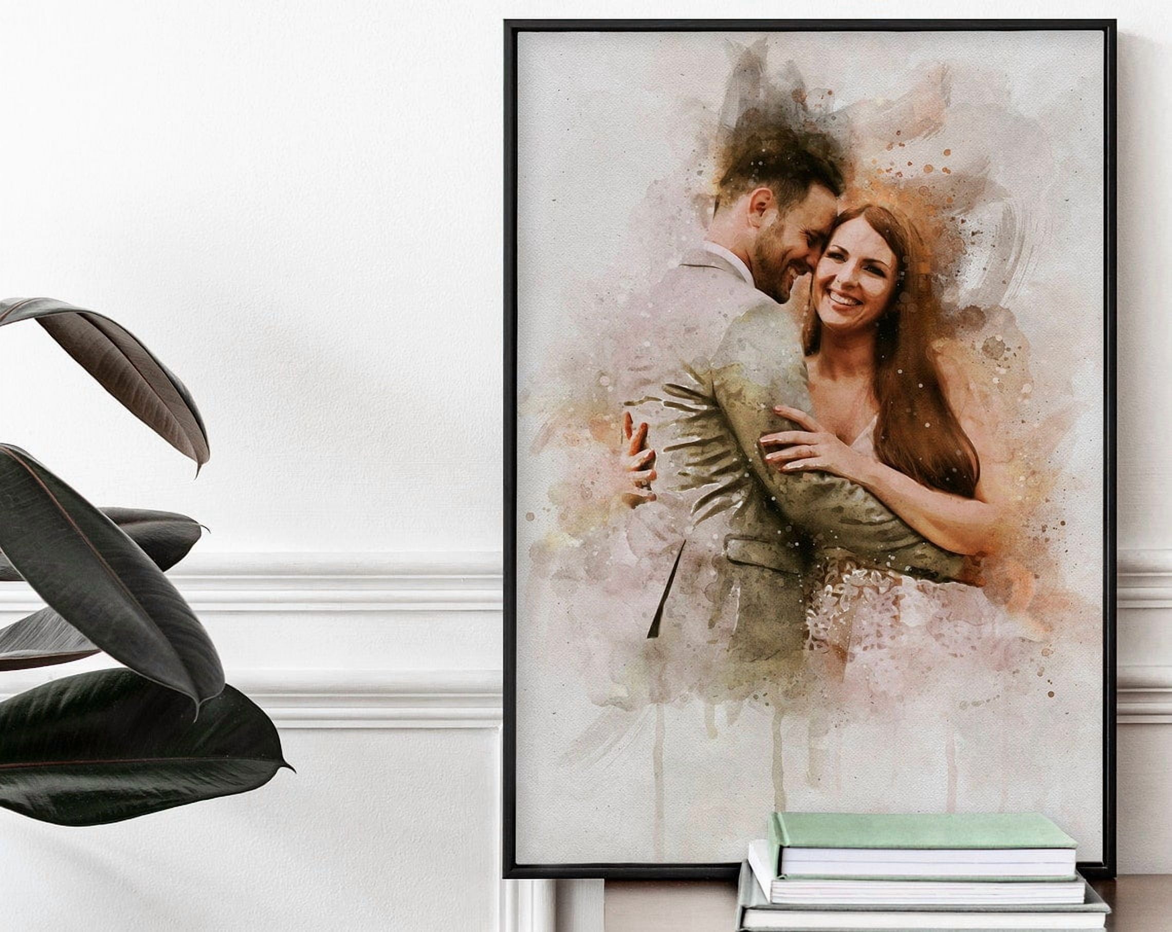 Miluva Wedding Couple Portrait,, Anniversary Gift For Wife Husband ...
