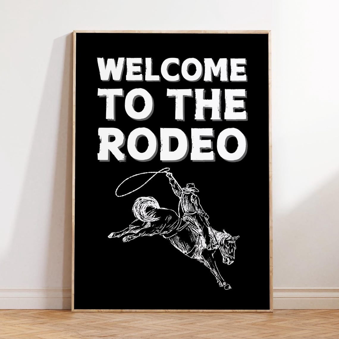Miluva Western Print Welcome To The Rodeo Retro Western Wall Art Wild ...