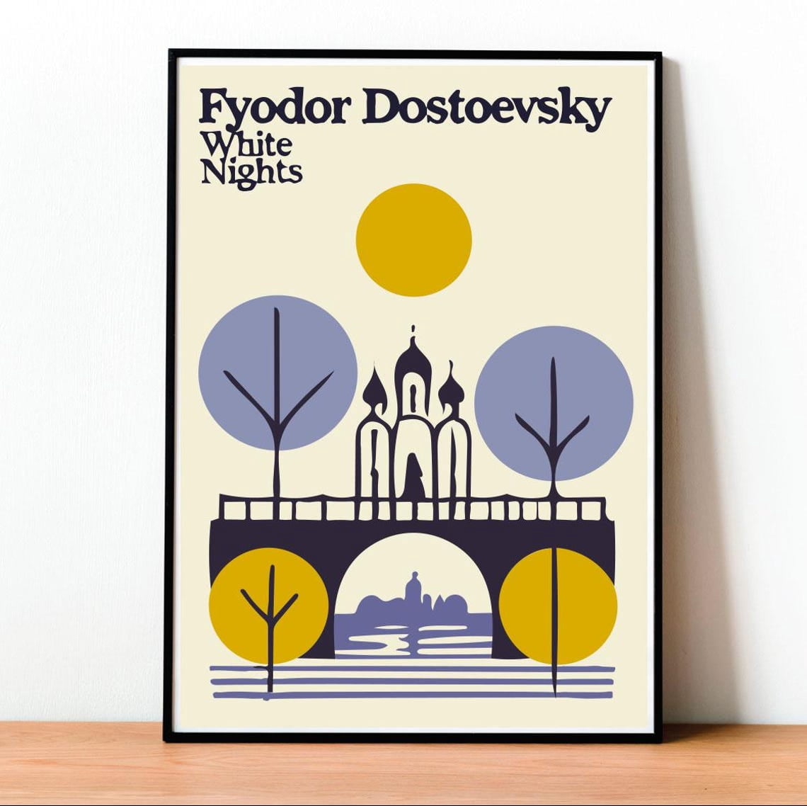 Miluva White Nights Poster, Dostoevsky Book Art, Romantic Literary ...