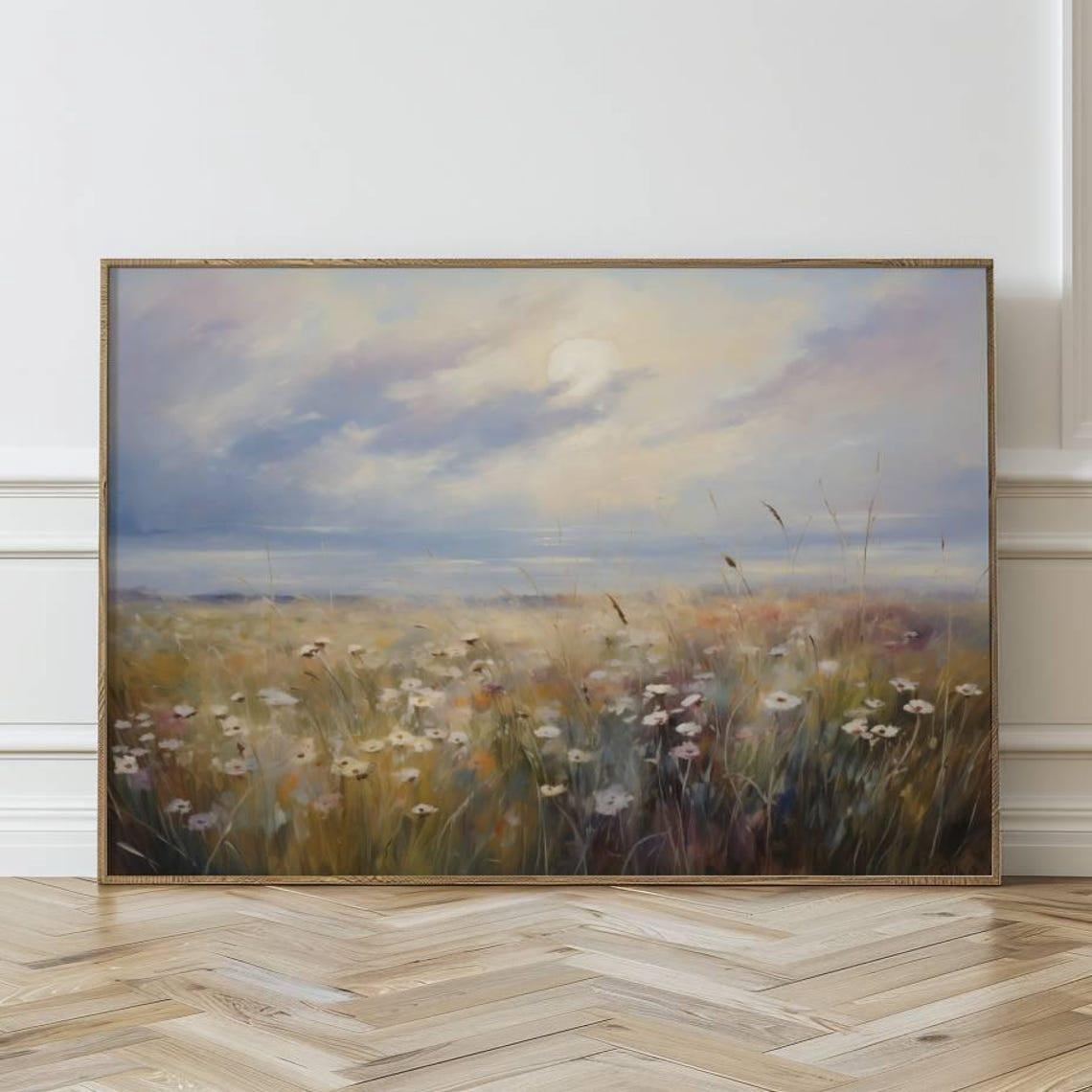 Miluva Wildflower Coastal Wall Art, Spring Landscape , Coastal Print ...