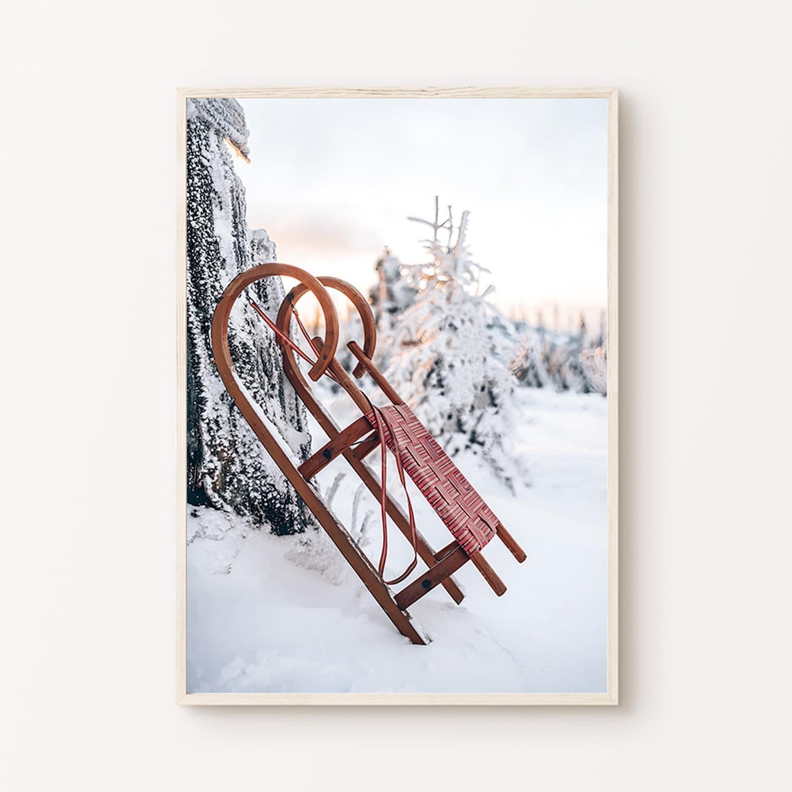 Miluva Winter Landscape Photography, Printable Sled Print, Winter ...