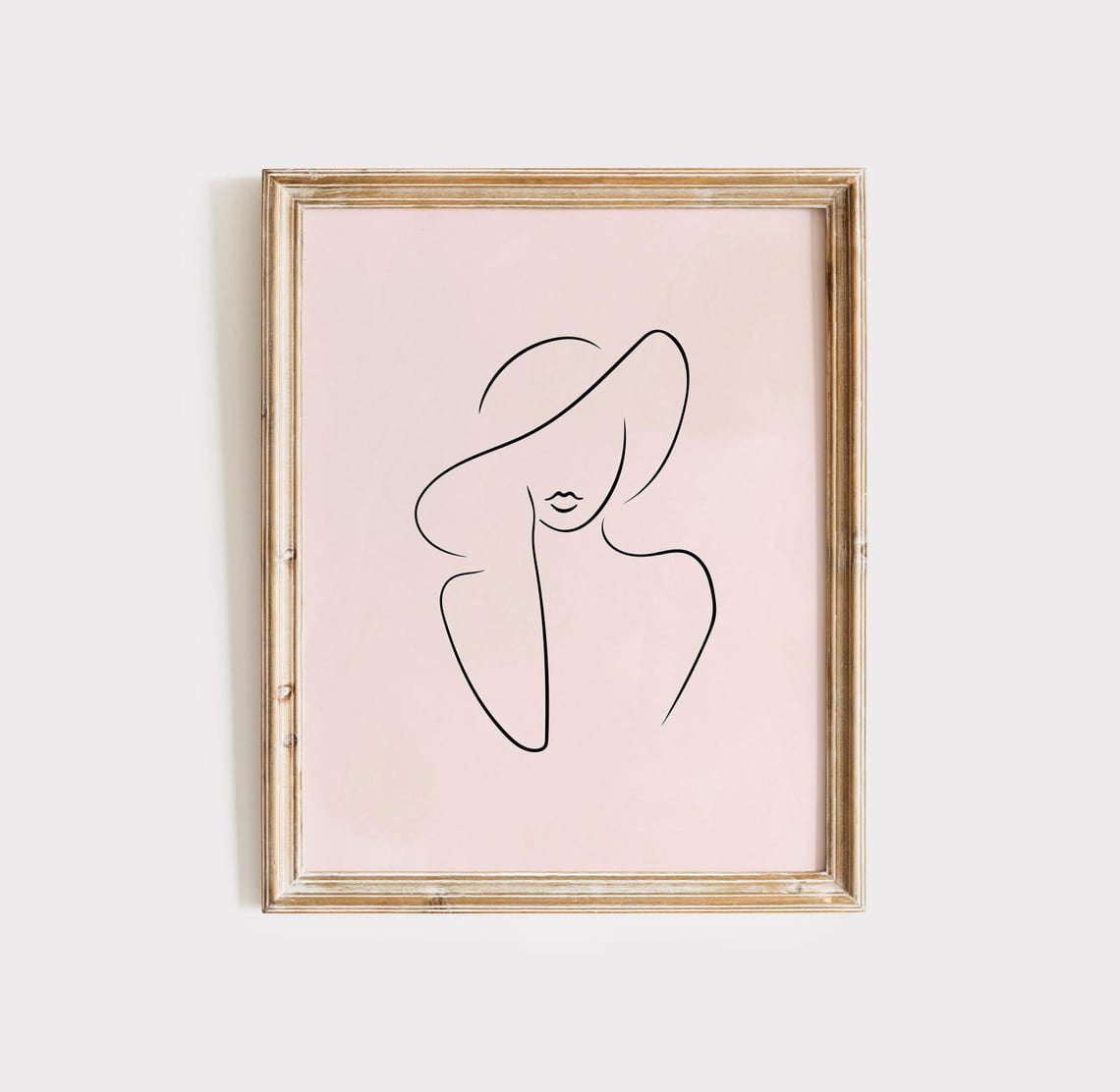 Miluva Woman Line Drawing Art Print, Minimalist Feminine One Line Wall ...