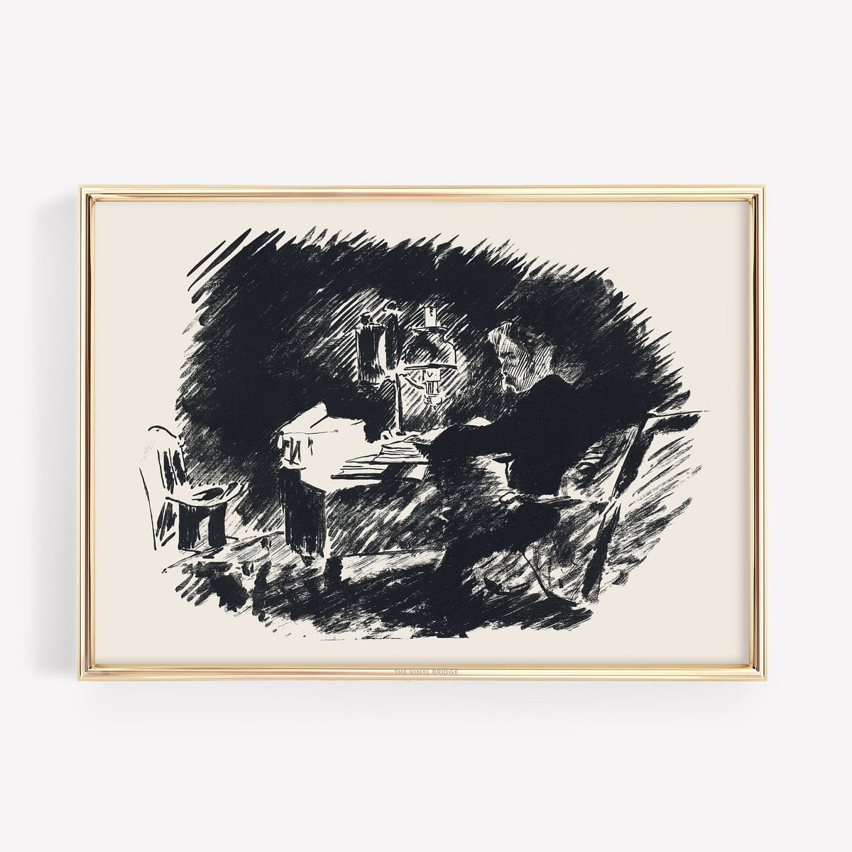 Miluva Writer wall art print edgar allan poe drawing dark academia ...