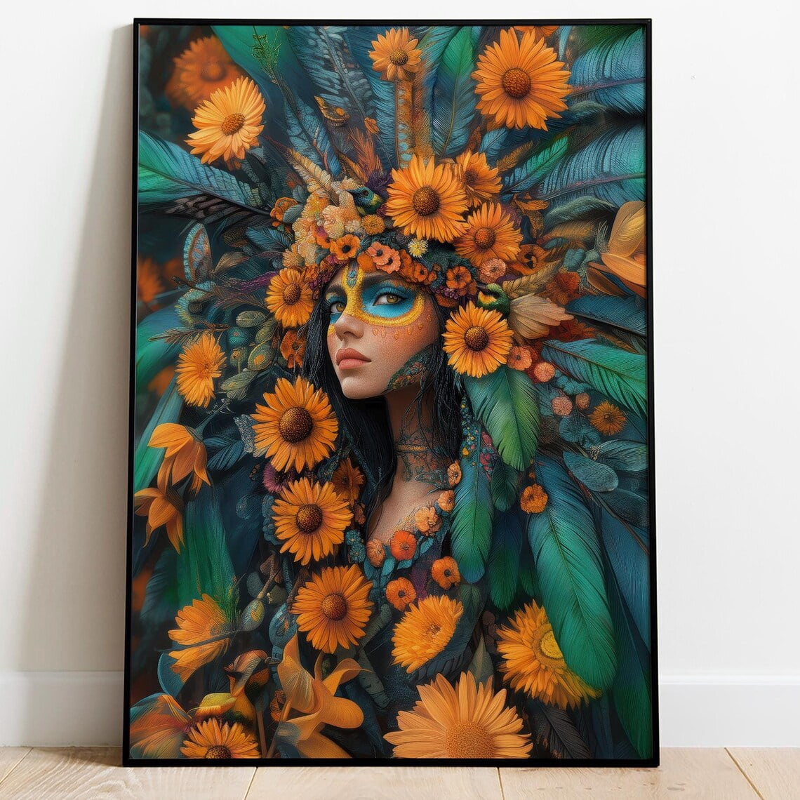 Miluva Xochiquetzal Poster, Aztec Goddess Of Love, Beauty And Flowers ...