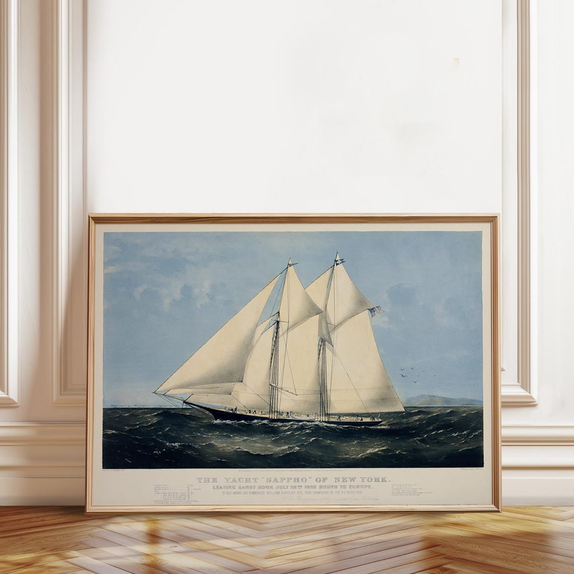 Miluva Yachting Decor Vintage Yacht Print Nautical Decor Set Sail With ...