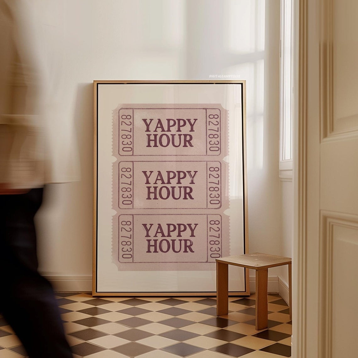 Miluva Yappy Hour Print Trendy Wall Art Bar Cart Prints And Posters ...