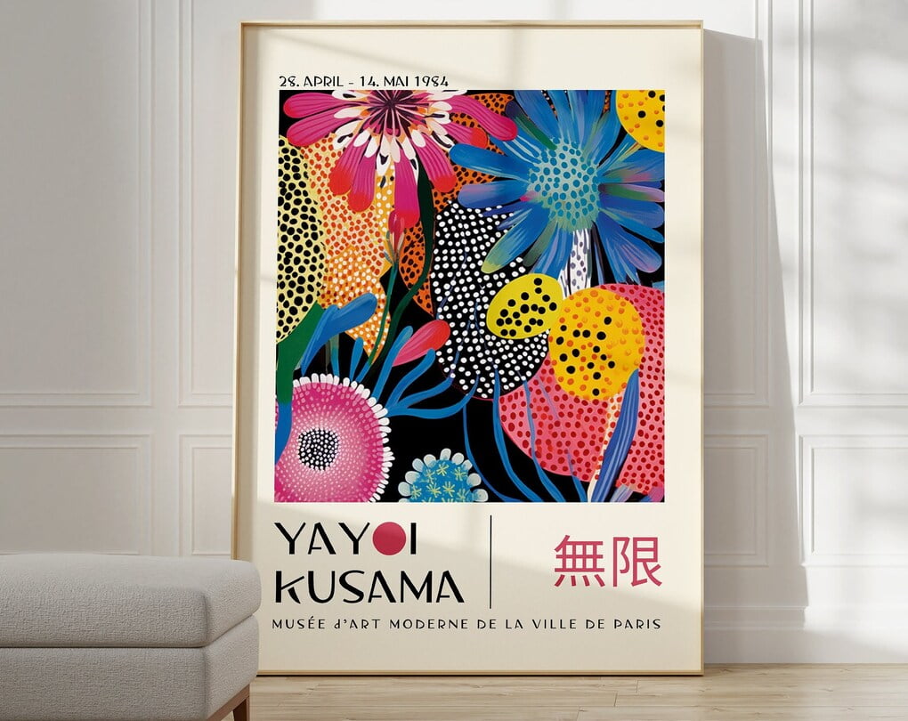 Miluva Yayoi Kusama Print - Home Wall Decor As Abstract Yayoi Kusama ...
