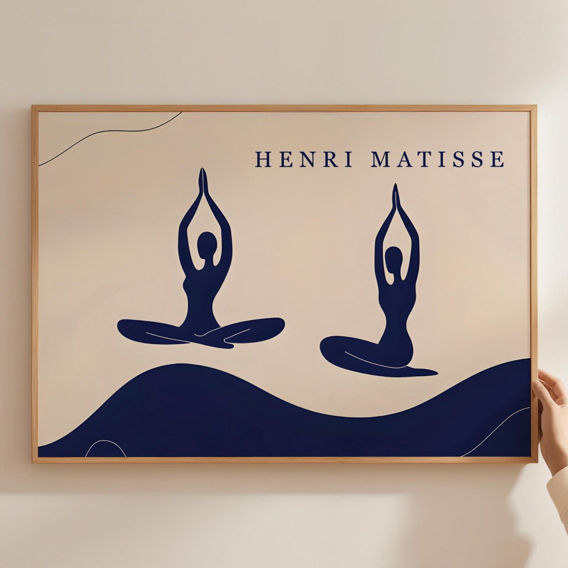 Miluva Yoga Poses Illustration Posters, Matisse Abstract Meditation Art ...