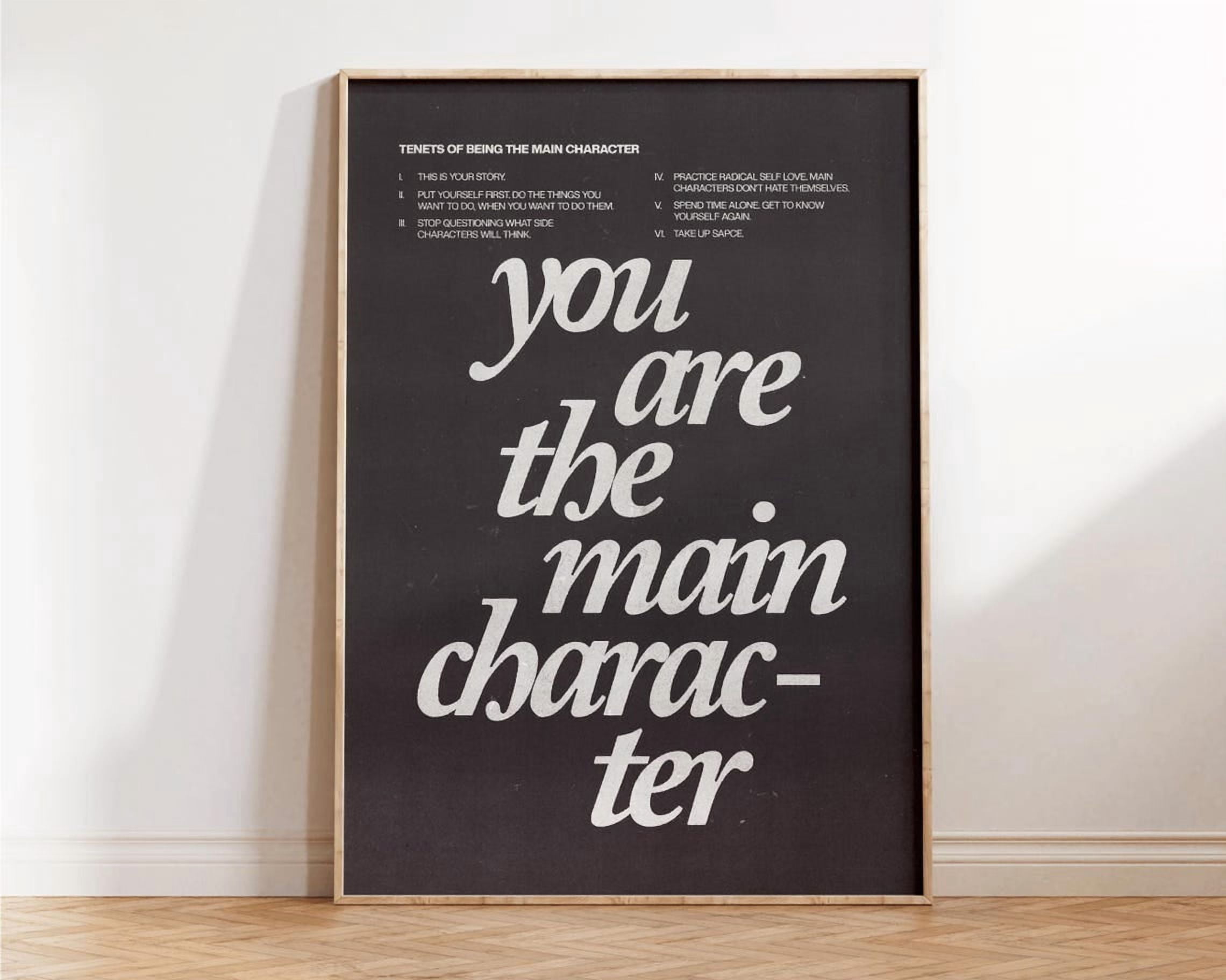 Miluva You Are The Main Character - Empowerment Poster - Feminist Wall ...