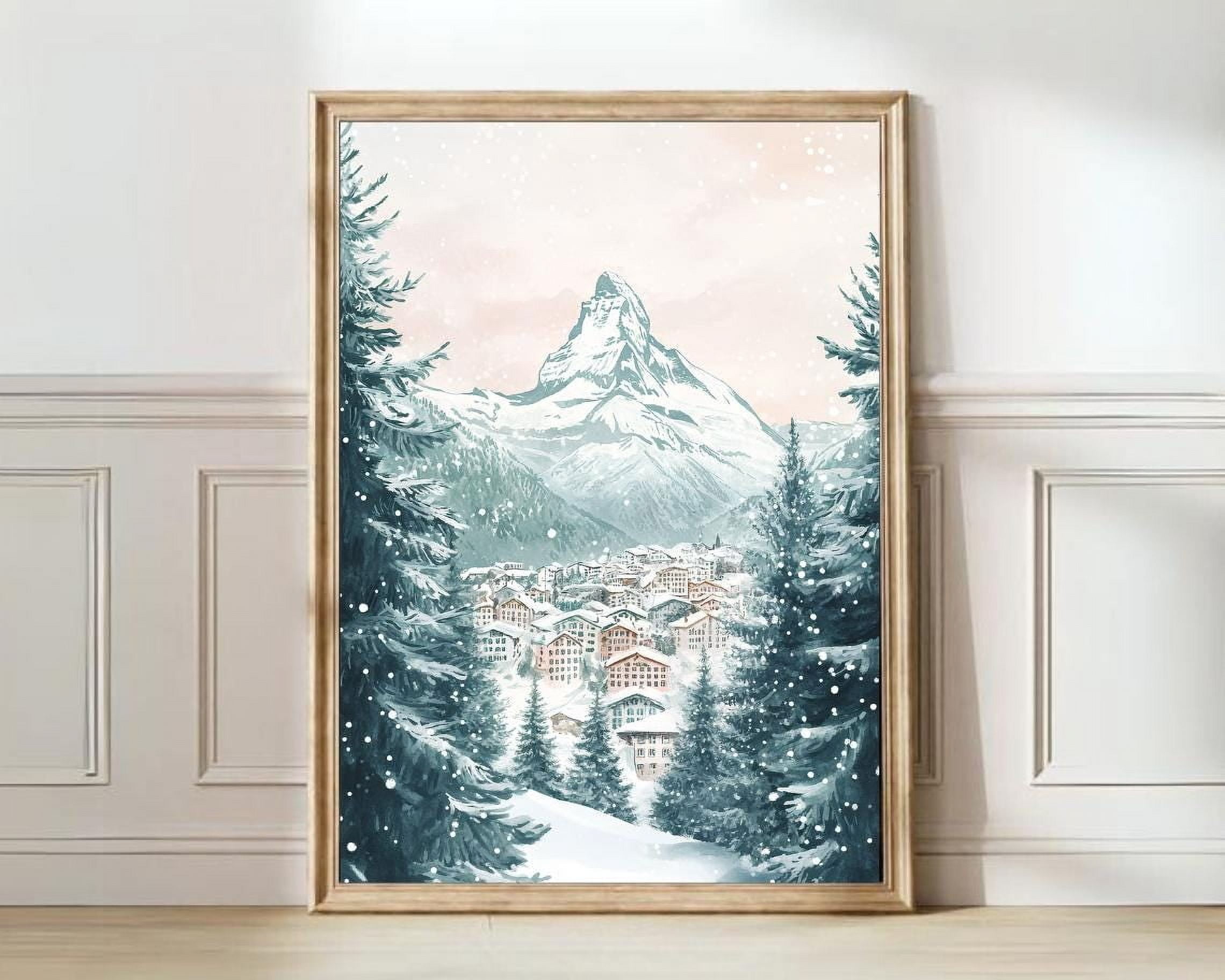 Miluva Zermatt Print Switzerland Poster Switzerland Illustration ...