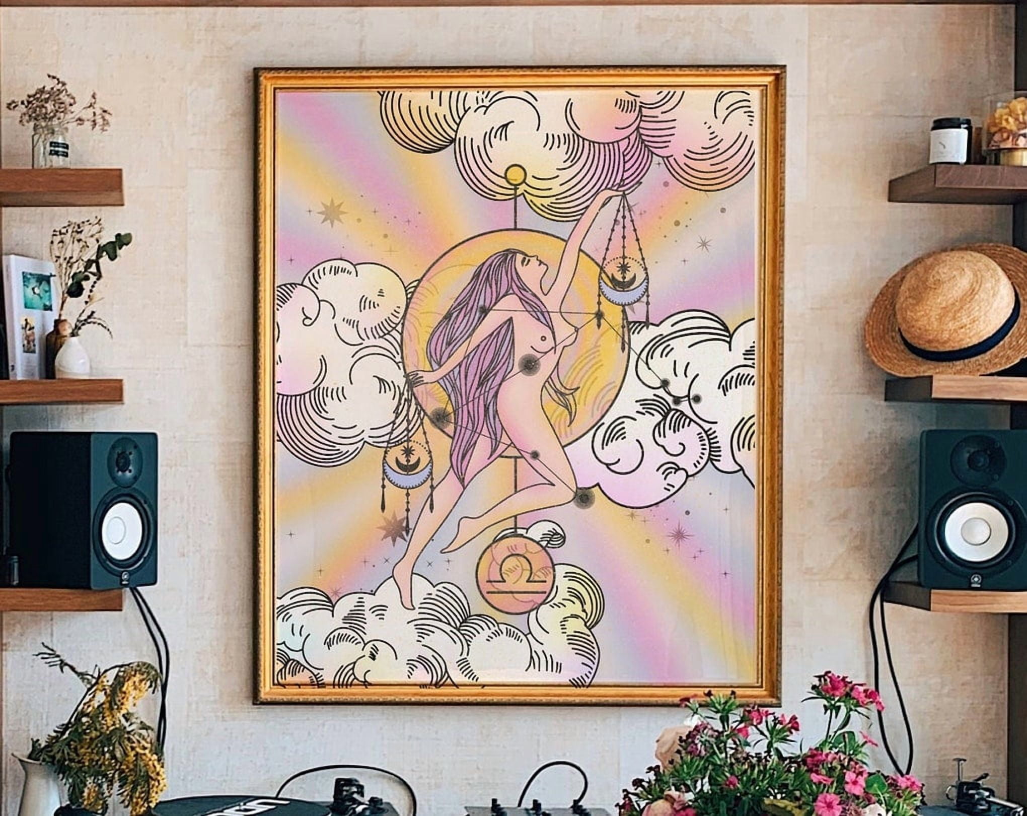 Miluva Zodiac Poster, Libra Gift, Libra Decor, Zodiac Print, Gift For ...