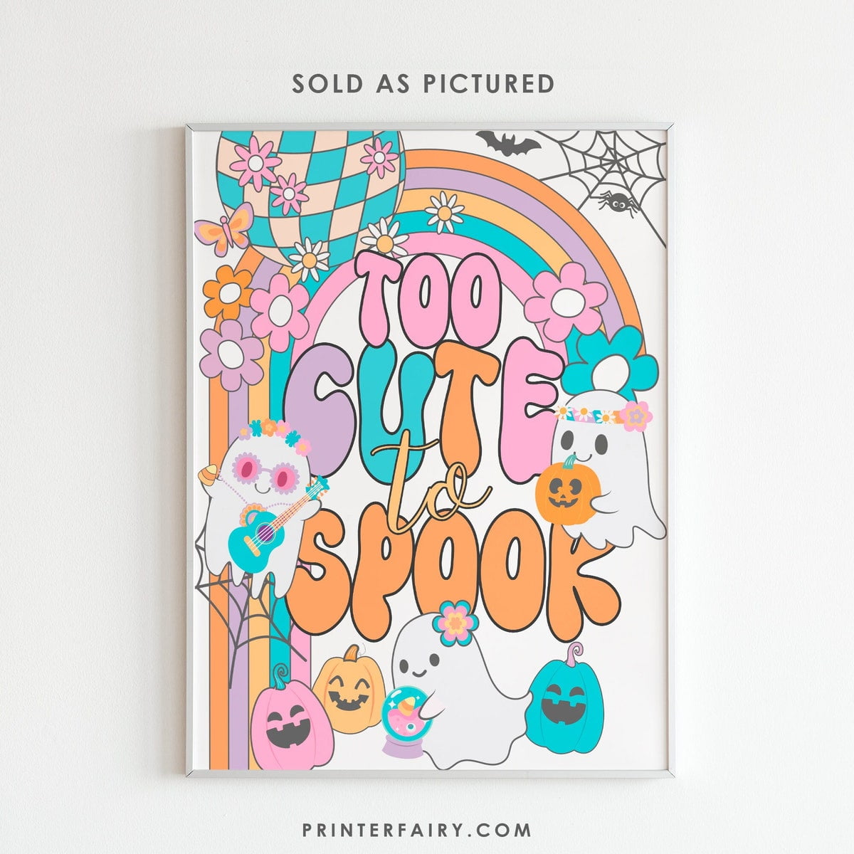 Miluva Too cute to spook cute ghost sign spooktacular party decor ...
