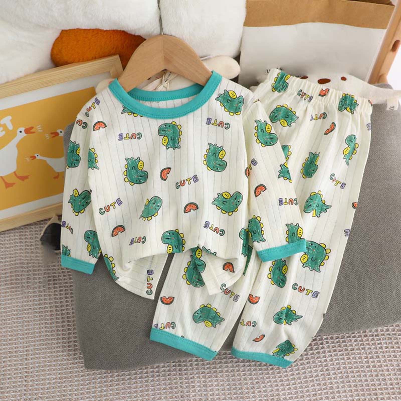 Miluxas 2-Piece Pajamas Sleepwear Pjs 100% Organic Cotton for Infant ...