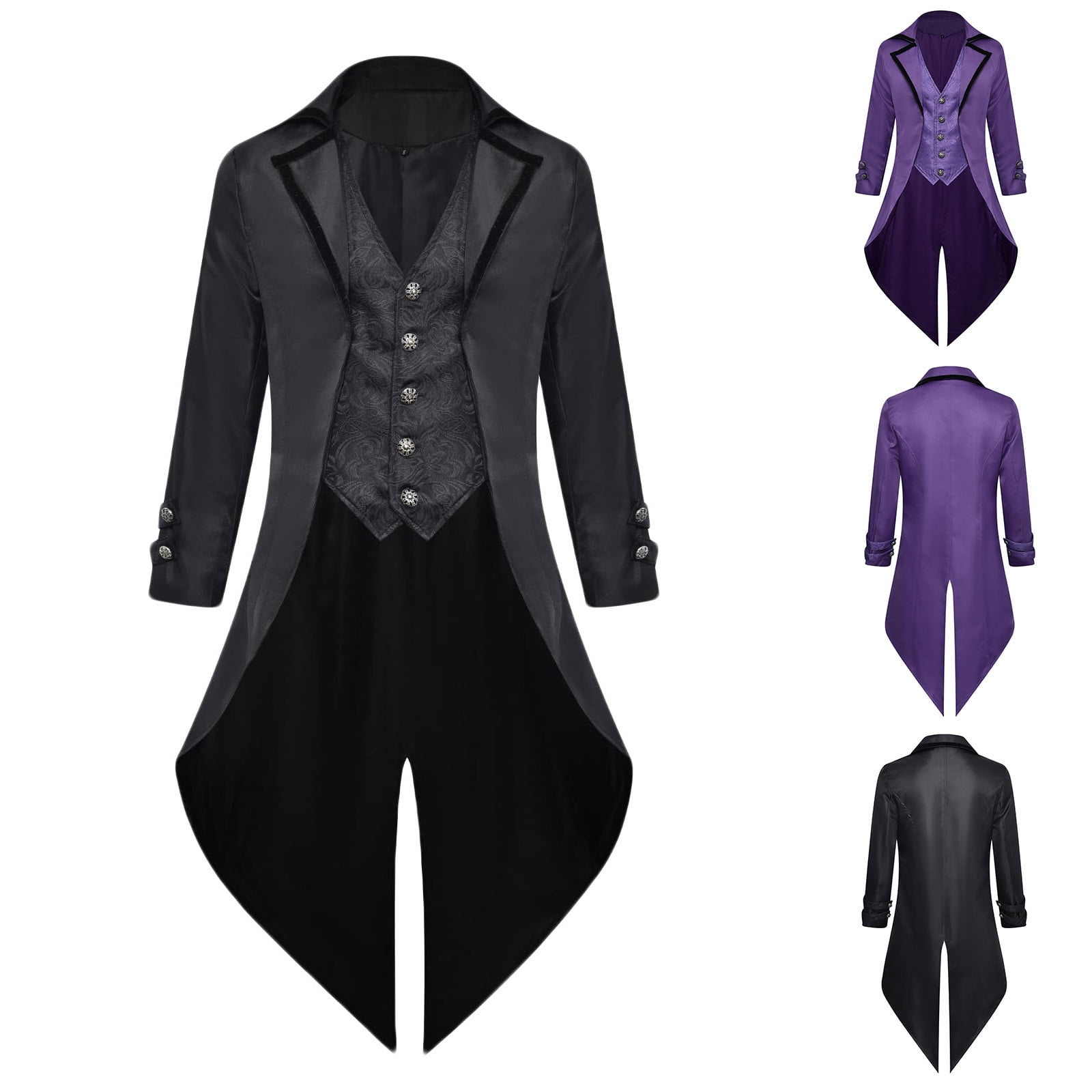 Miluxas Men's Tailcoat Formal Slim Fit Suit Dinner Jacket Swallow ...