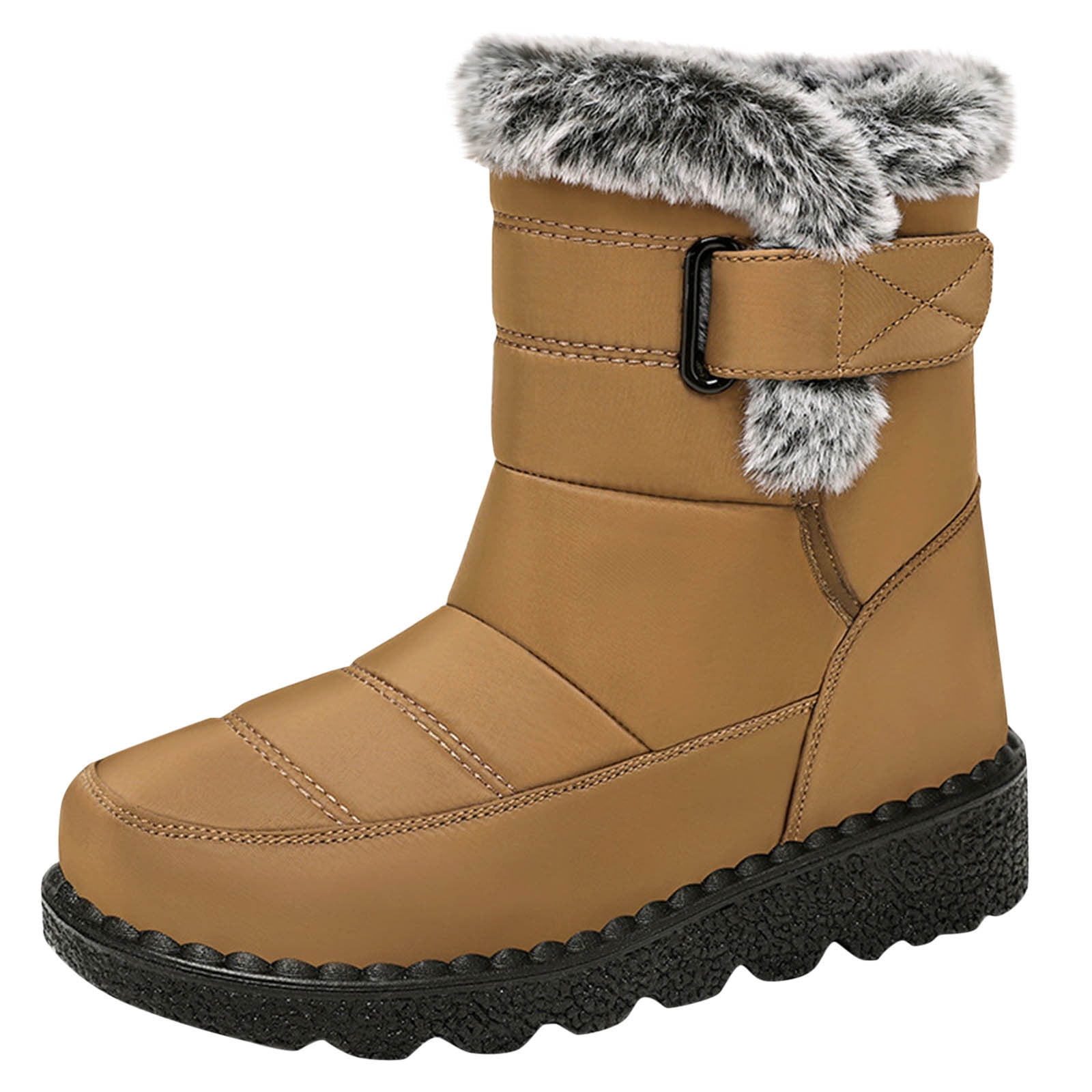Miluxas Women Winter Snow Boots Waterproof:Warm Mid Calf Boots for ...