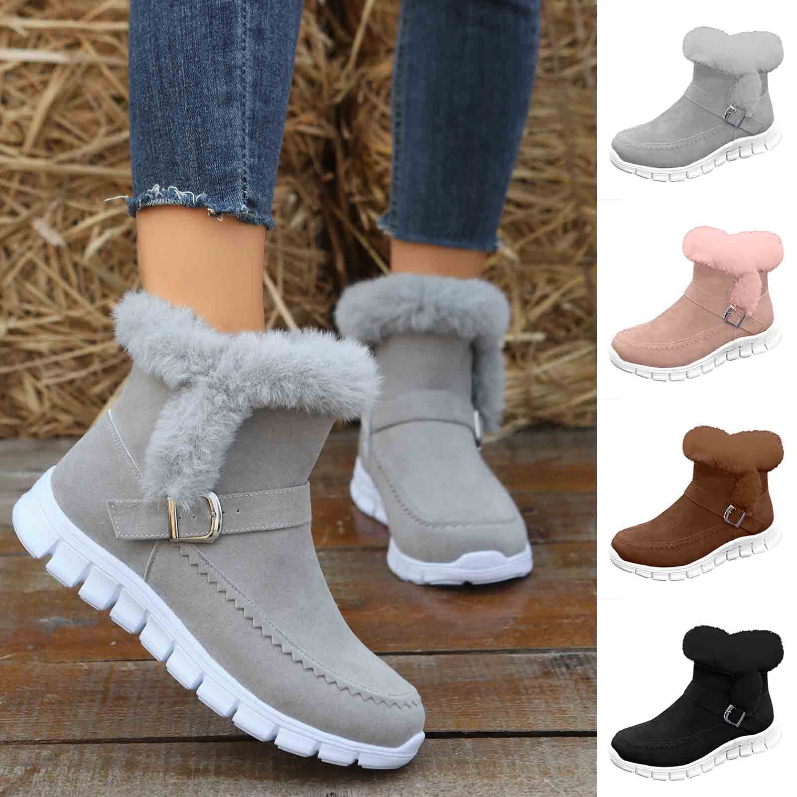 Miluxas Womens Winter Boots Warm: Womens Waterproof Snow Boots Ankle ...