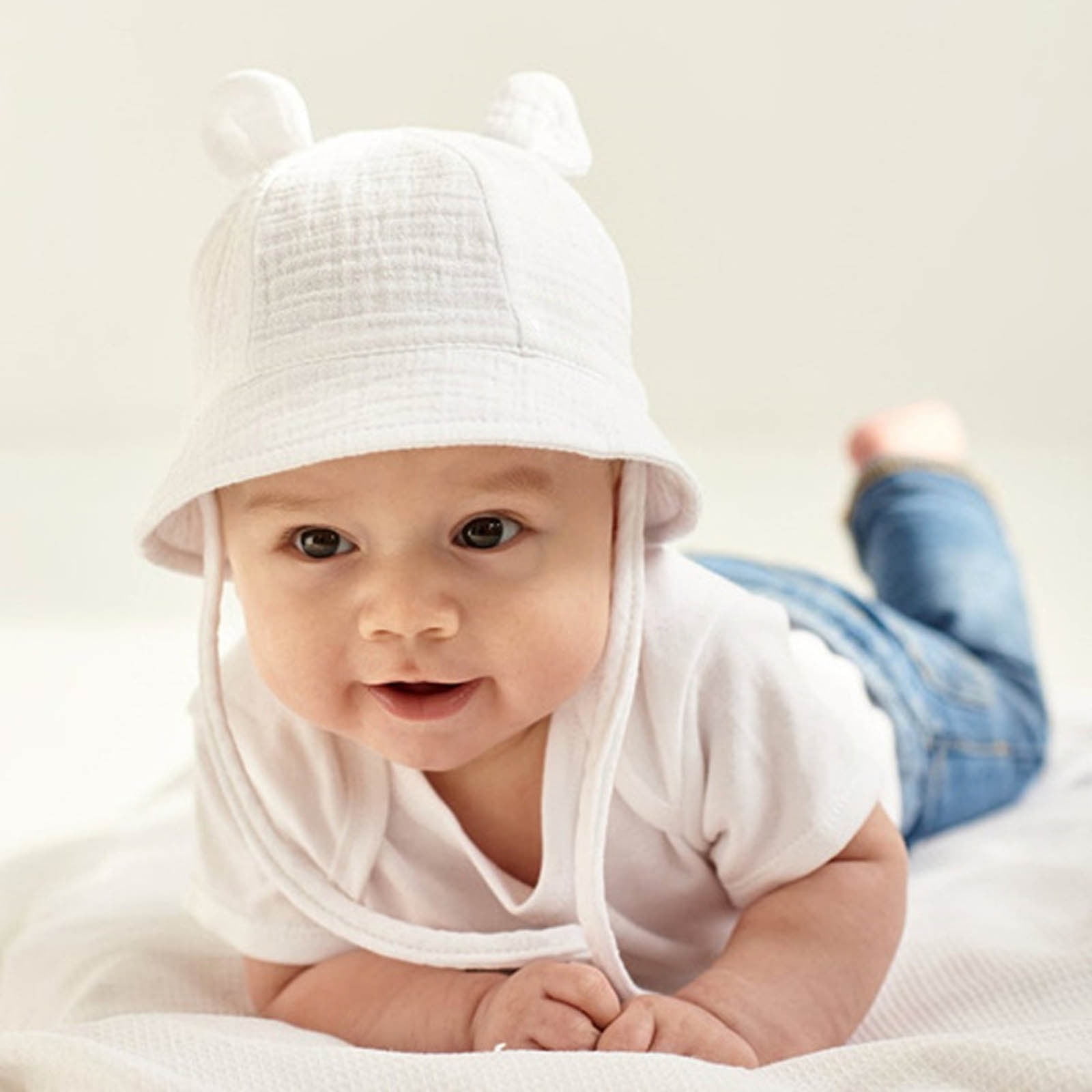Miluxas Baby Infant Kids Sun Hat Bear Cute Caps Spring Summer Bear Ears ...