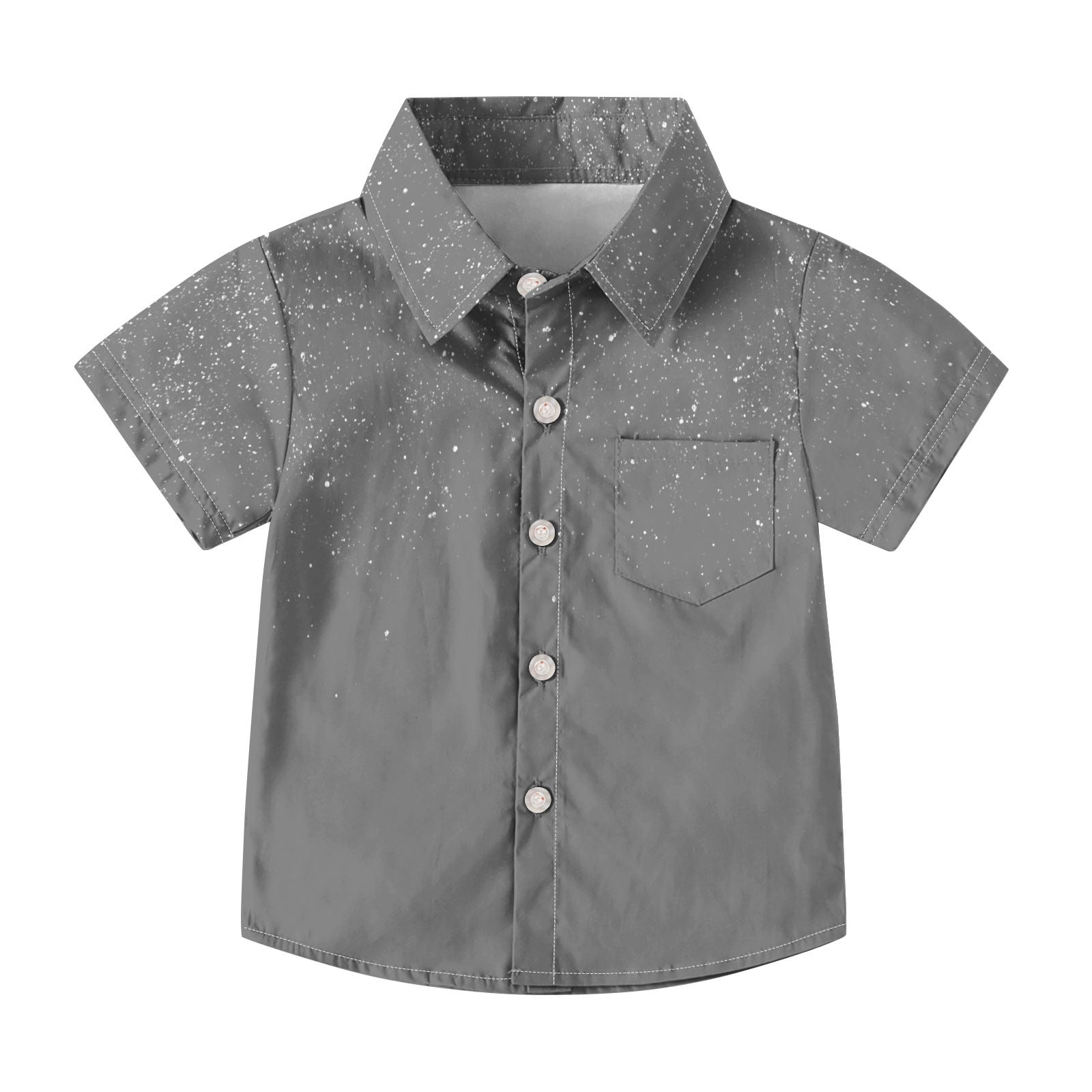 Miluxas Boys Short Sleeve Dress Shirts Clearance Kids School Uniform ...