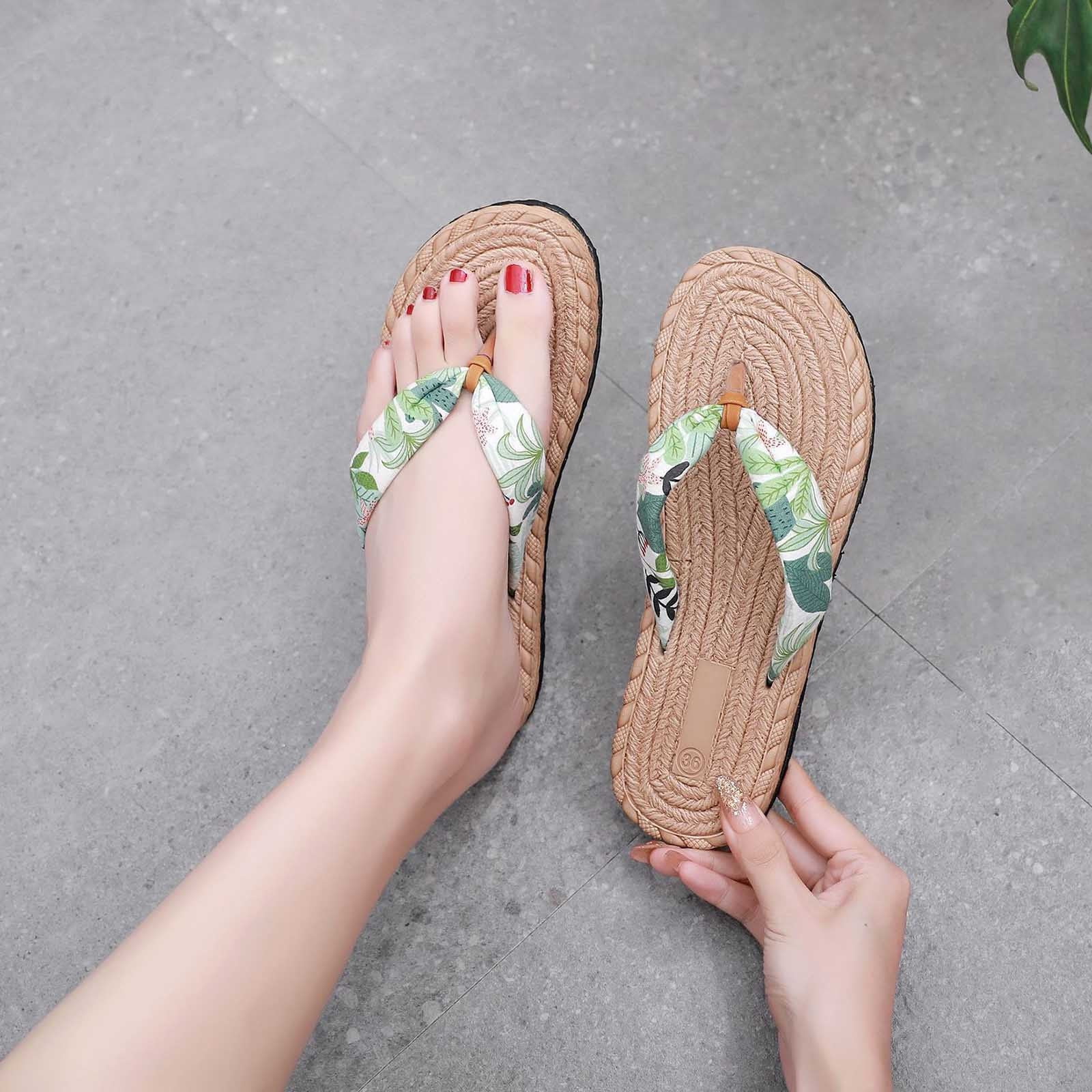 Miluxas Flip Flops for Women , Waterproof Non Slip Thong Sandals for ...