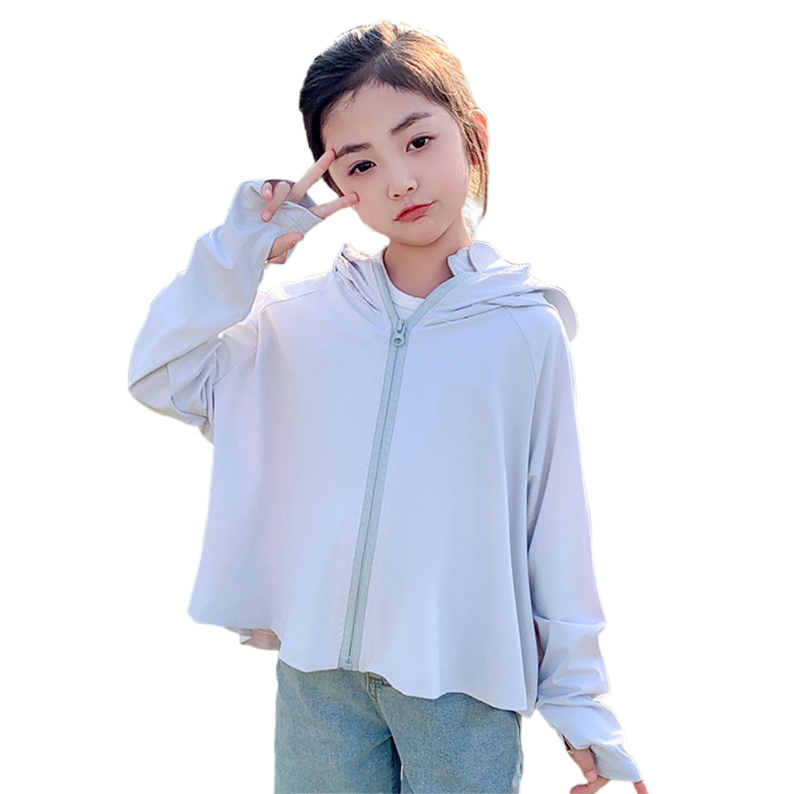 Miluxas Girls Cooling Protection Clothing Hooded Sun Protective Jacket ...