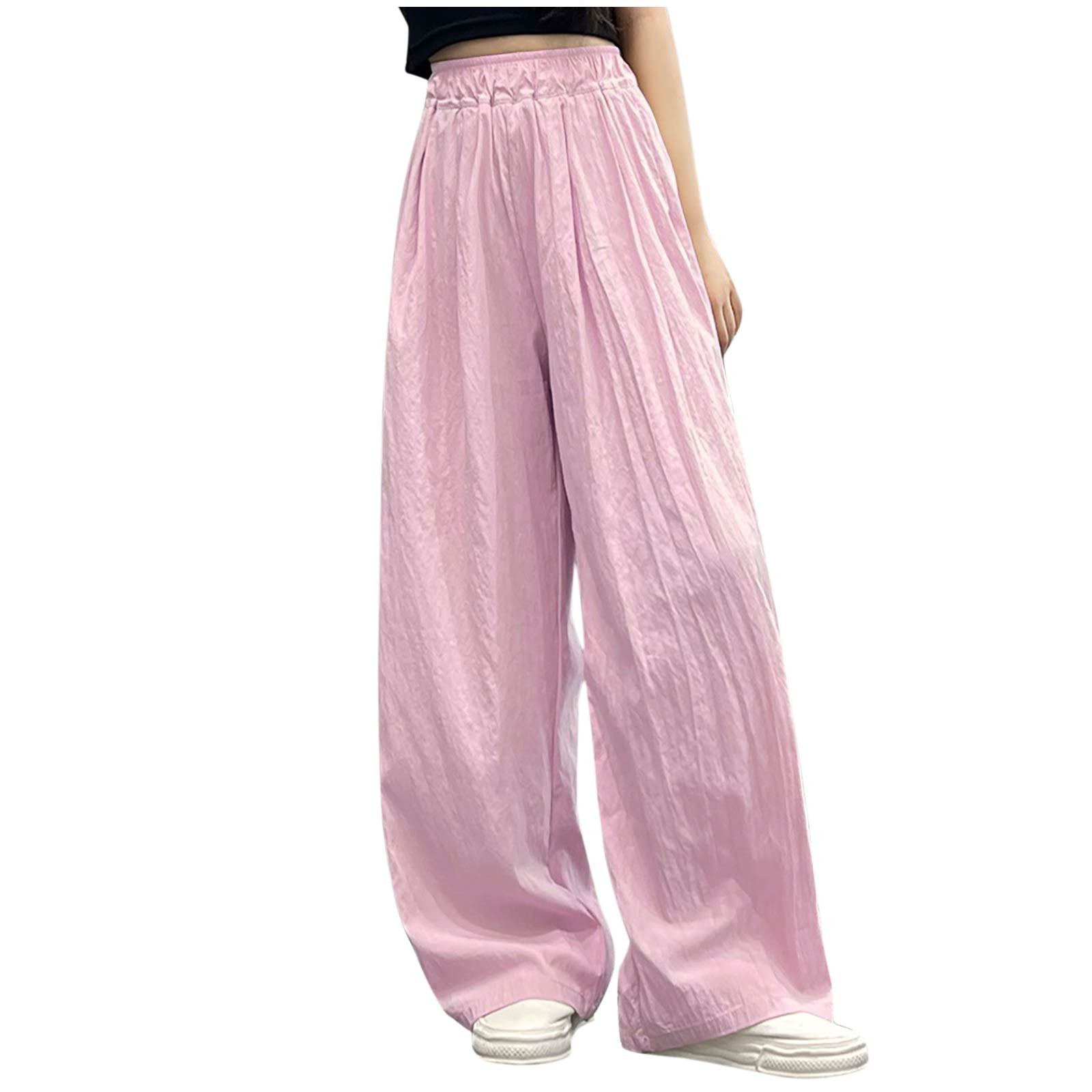 Miluxas Girls Pants Clearance Flowy Palazzo Wide Leg Dress Pants for ...