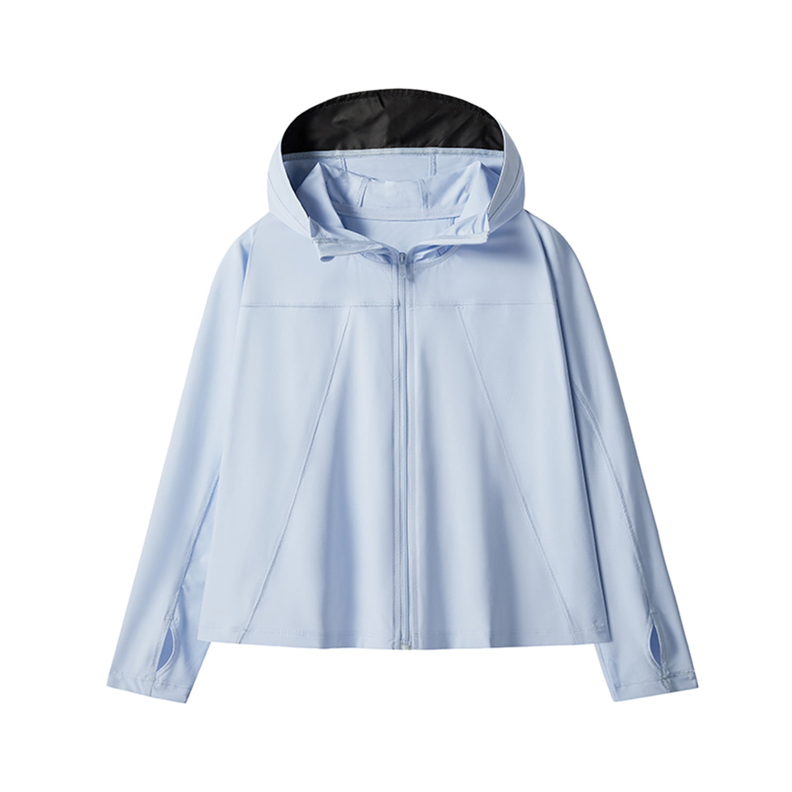Miluxas Girls Sun Shirts Full Zip Protection Hoodie Jacket Long Sleeve ...