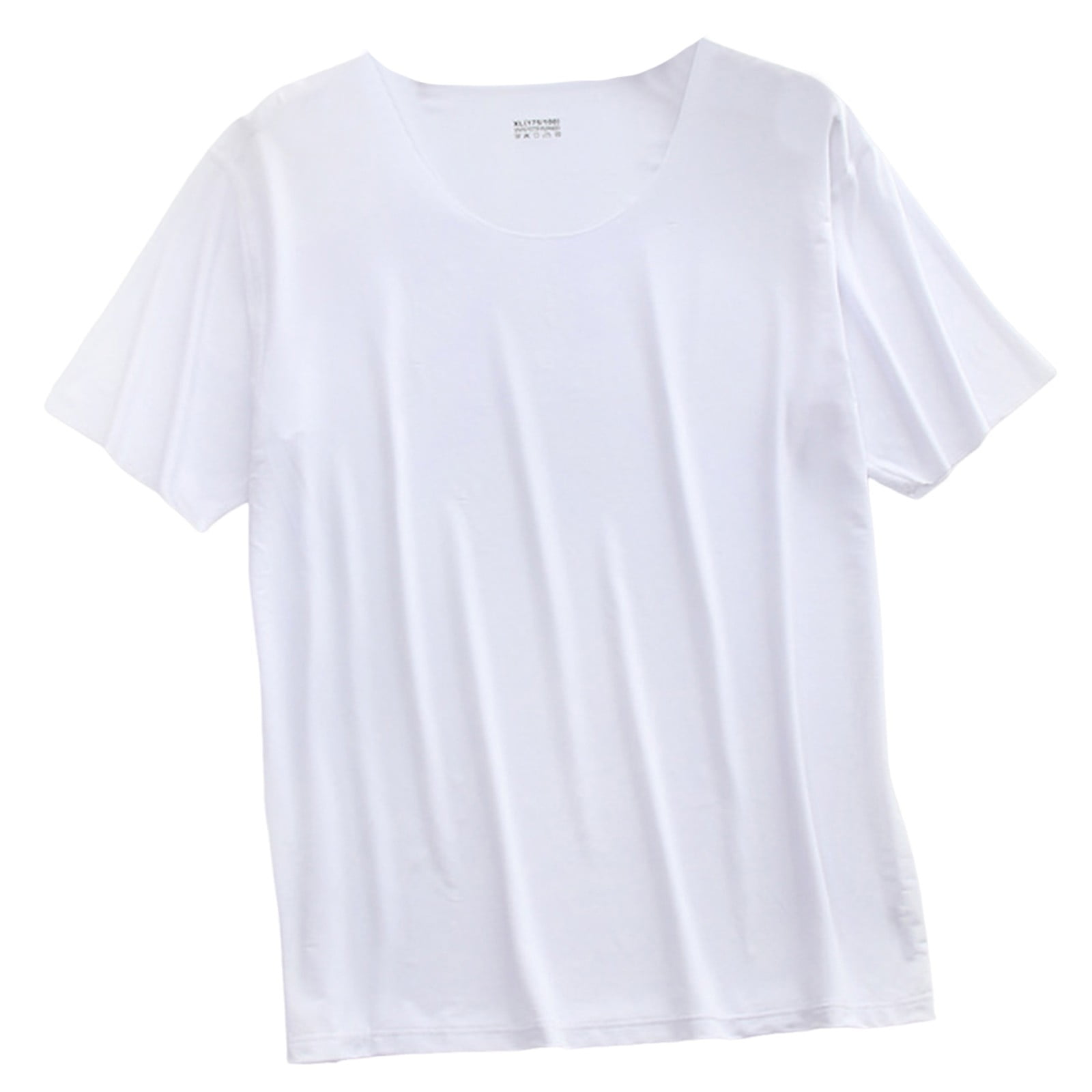 Miluxas Ice Silk Pajamas Men's Pajama Tops - Sleep Shirts for Men, Pure ...