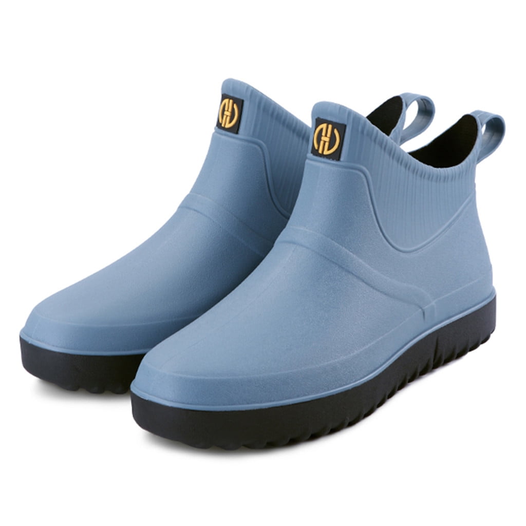 Miluxas Ladies Mid Cut Ankle Height Rubber Rain Boots , Lightweight ...