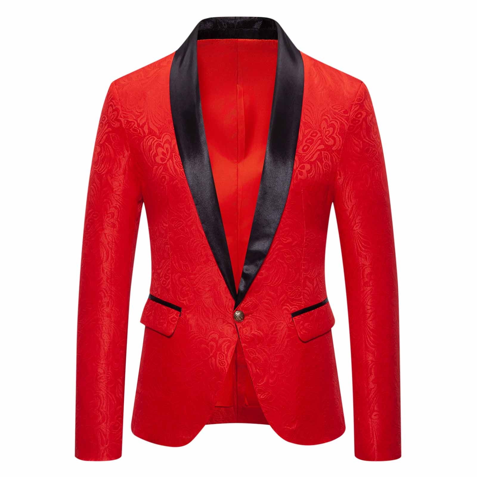 Miluxas Men Tuxedo Prom Suit Jacket Clearance One Button Slim Fit Sport ...