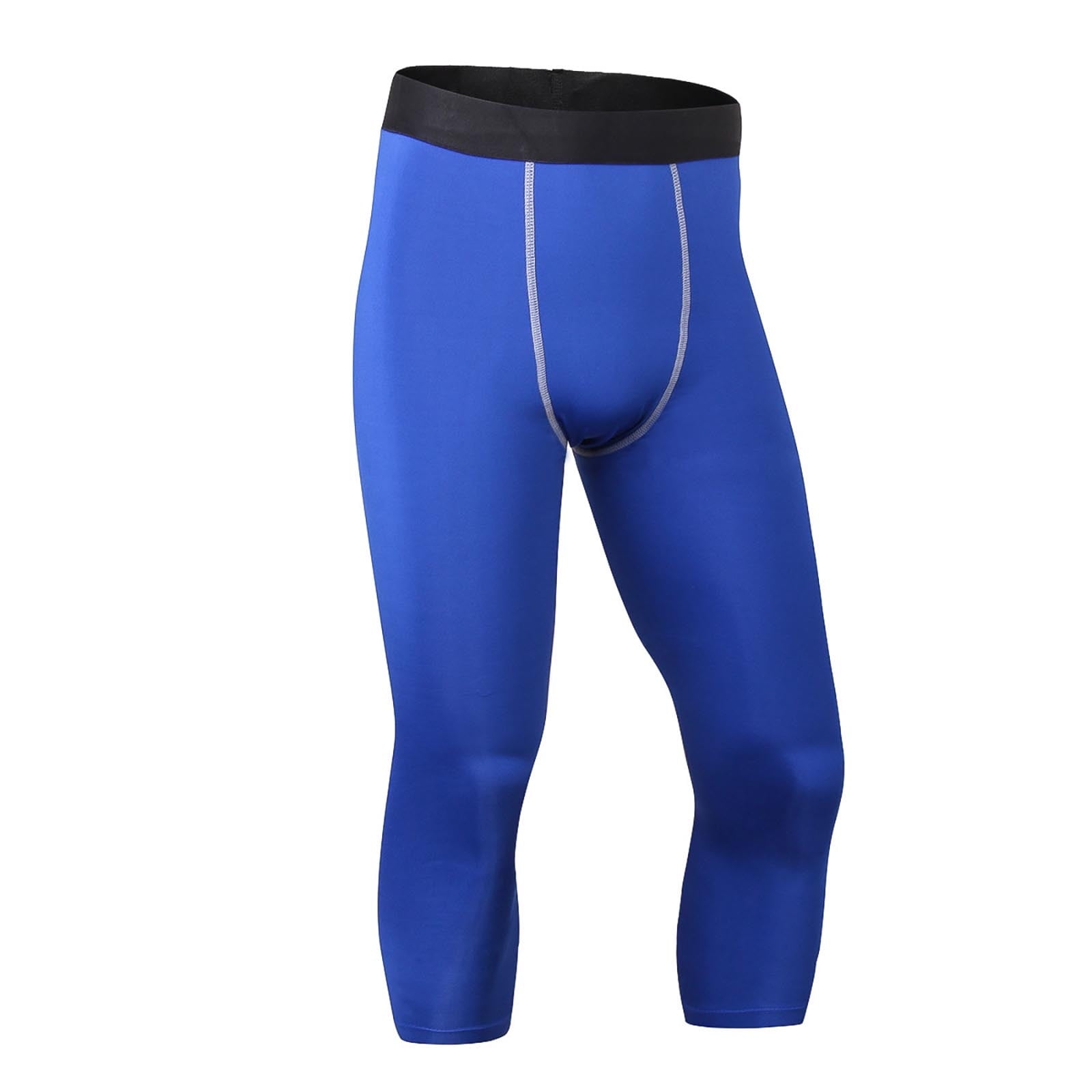 Miluxas Men’s 3/4 Compression Pants , Athletic Leggings Running Workout ...