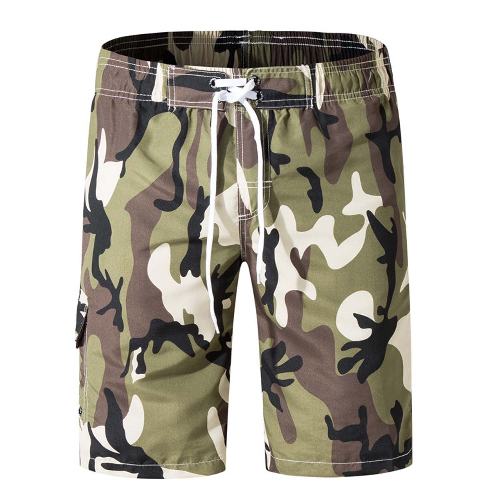 Miluxas Men's 9" Quick Dry Swim Trunks with Cargo Pockets, Beach Board ...