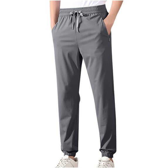 Miluxas Men's Joggers Lightweight Quick Dry Pants Athletic Hiking ...