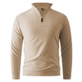 Miluxas Men's Quarter Zip Up Sweaters Slim Fit Lightweight Mock Neck ...