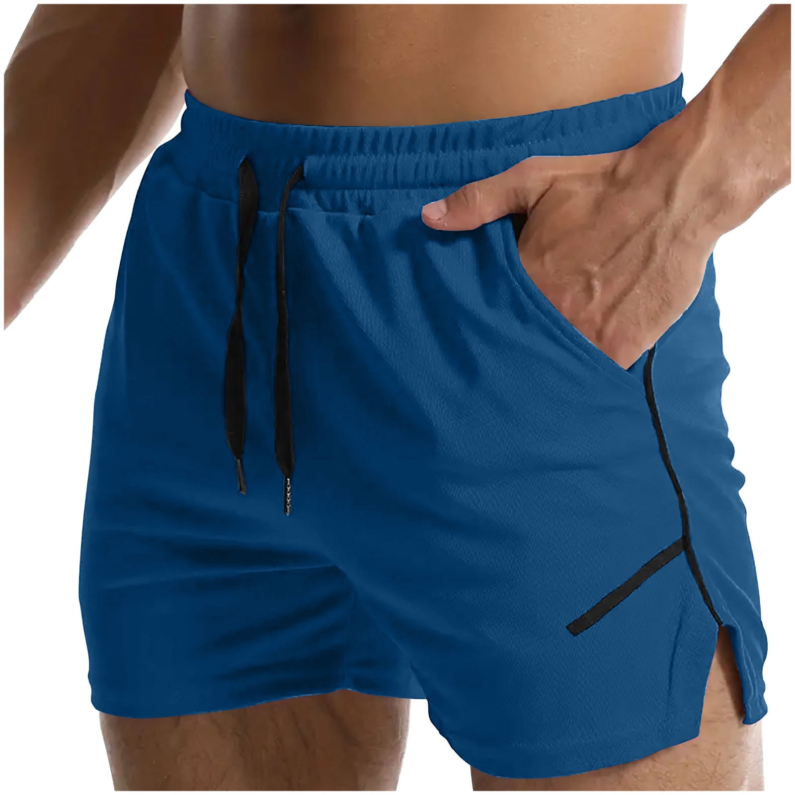 Miluxas Men's Running Shorts with Pockets Gym Athletic Workout 5 ...