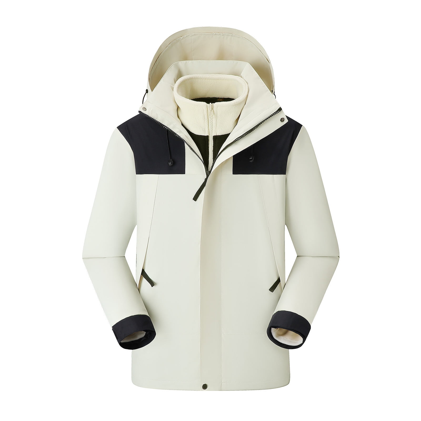 Miluxas Men's Soft Shell Jacket Fleece Lined Waterproof Lightweight ...