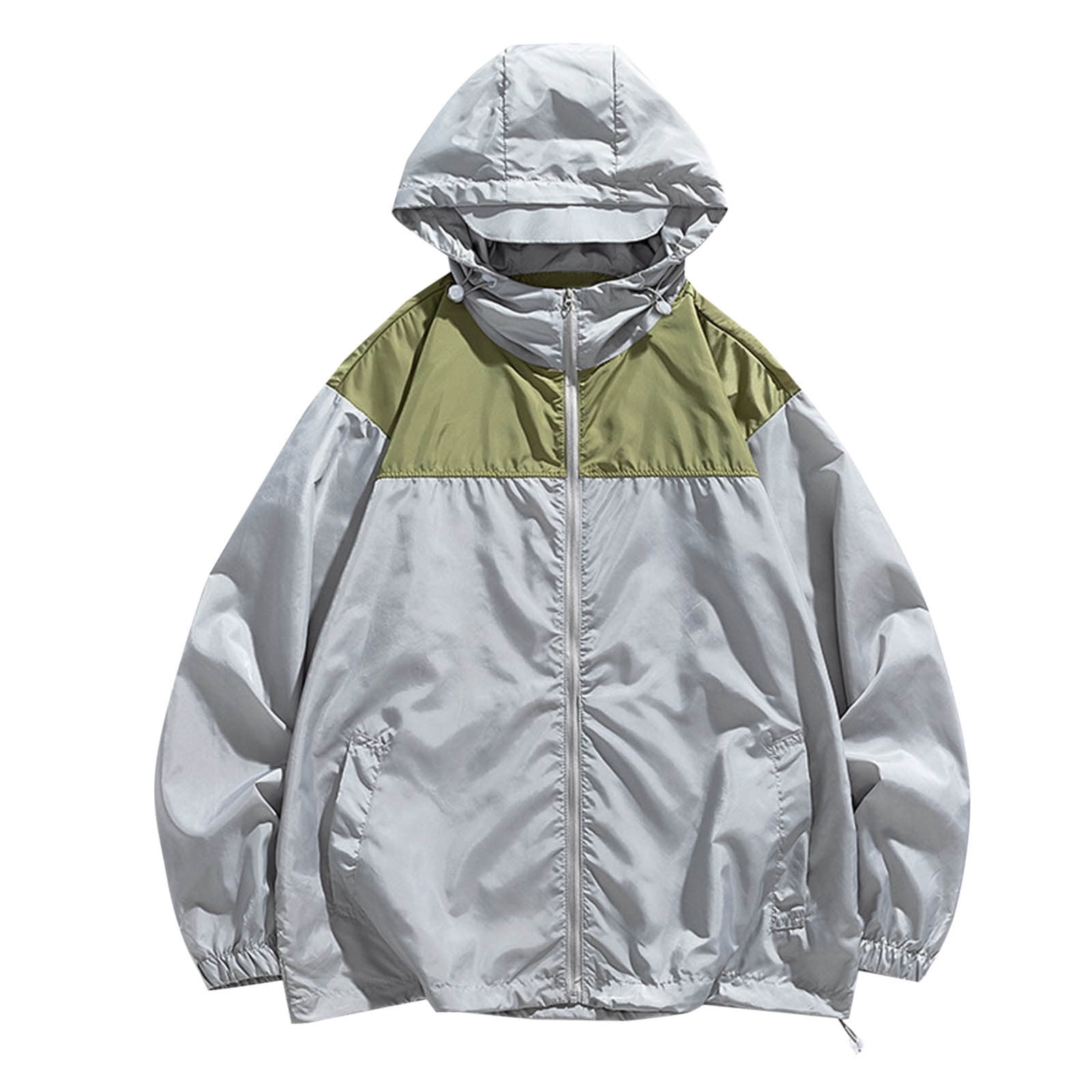 Miluxas Men's Windbreaker Jacket Lightweight Water-Resistant ...