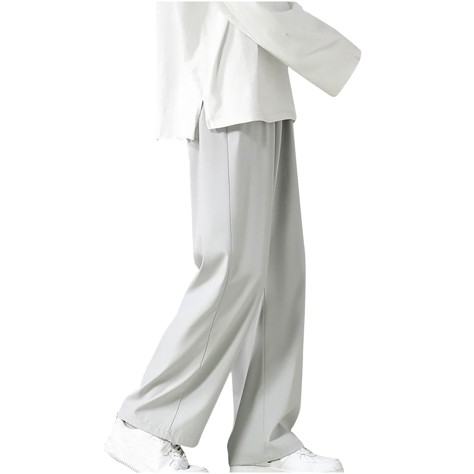 Miluxas Mens Bell Bottom Pants Corduroy Relaxed Vintage Casual Solid ...