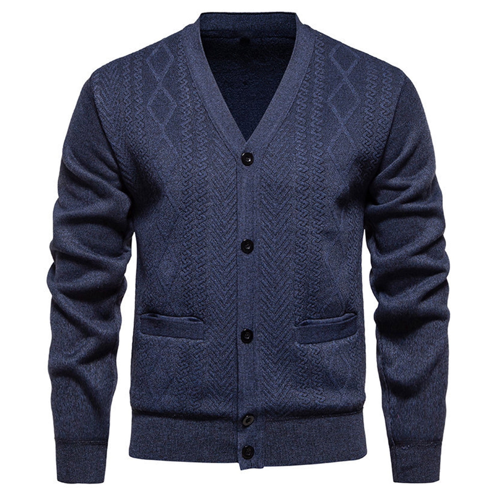 Miluxas Mens Cardigan Sweaters Long Sleeve V Neck Cardigans Lightweight ...