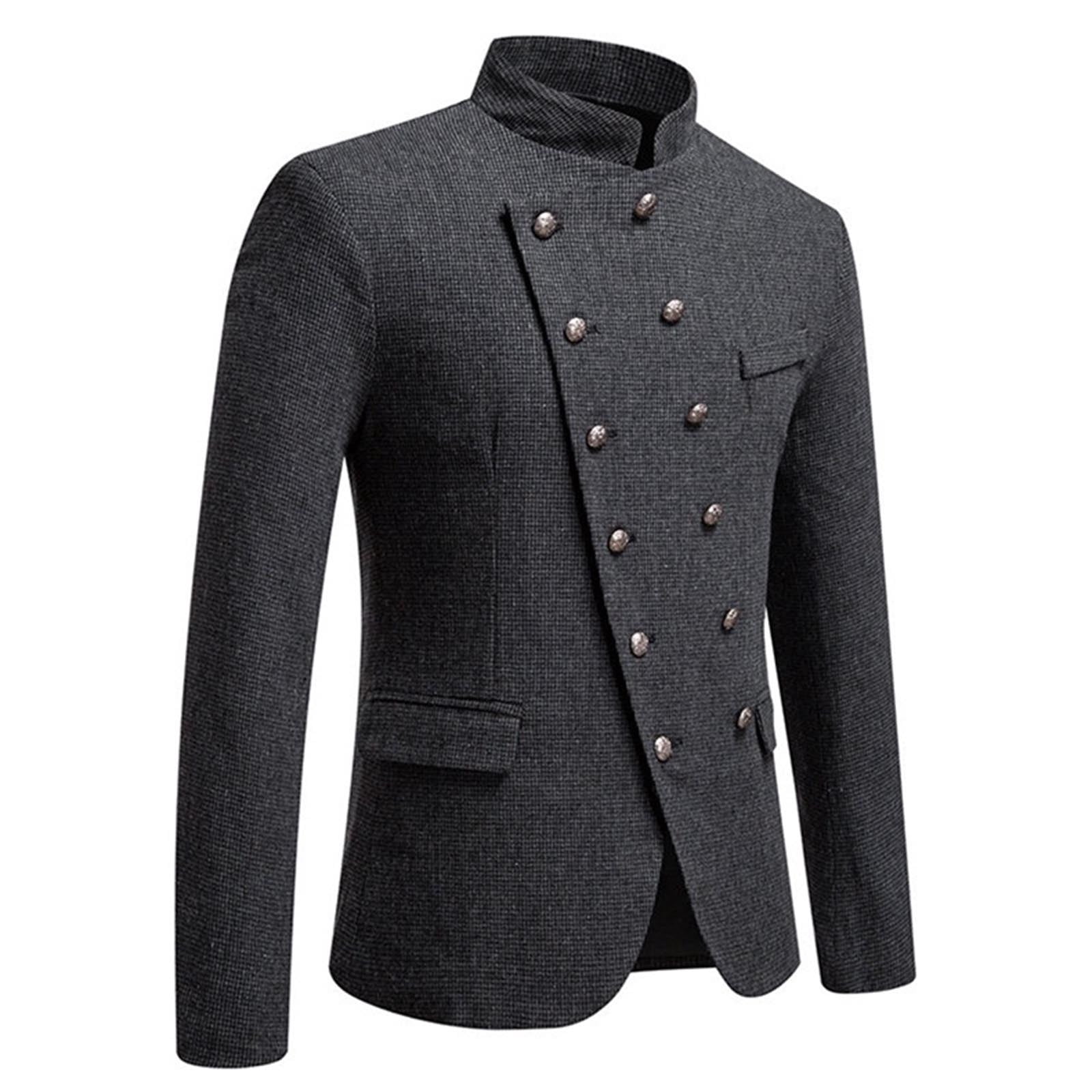 Miluxas Mens Fashion Suit Jacket Slim Fit Blazers Stage Dress Jackets ...