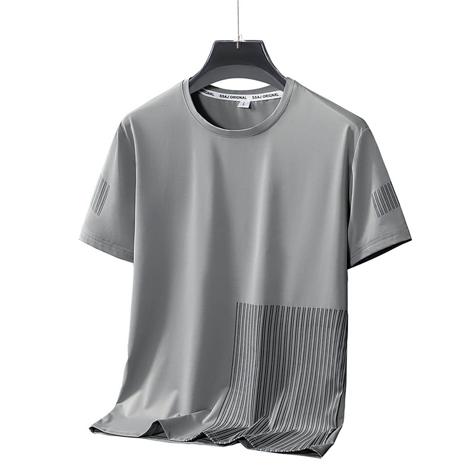 Miluxas Mens Ice Slik T Shirt Ultra Soft Plain Tshirts for Men Cooling ...