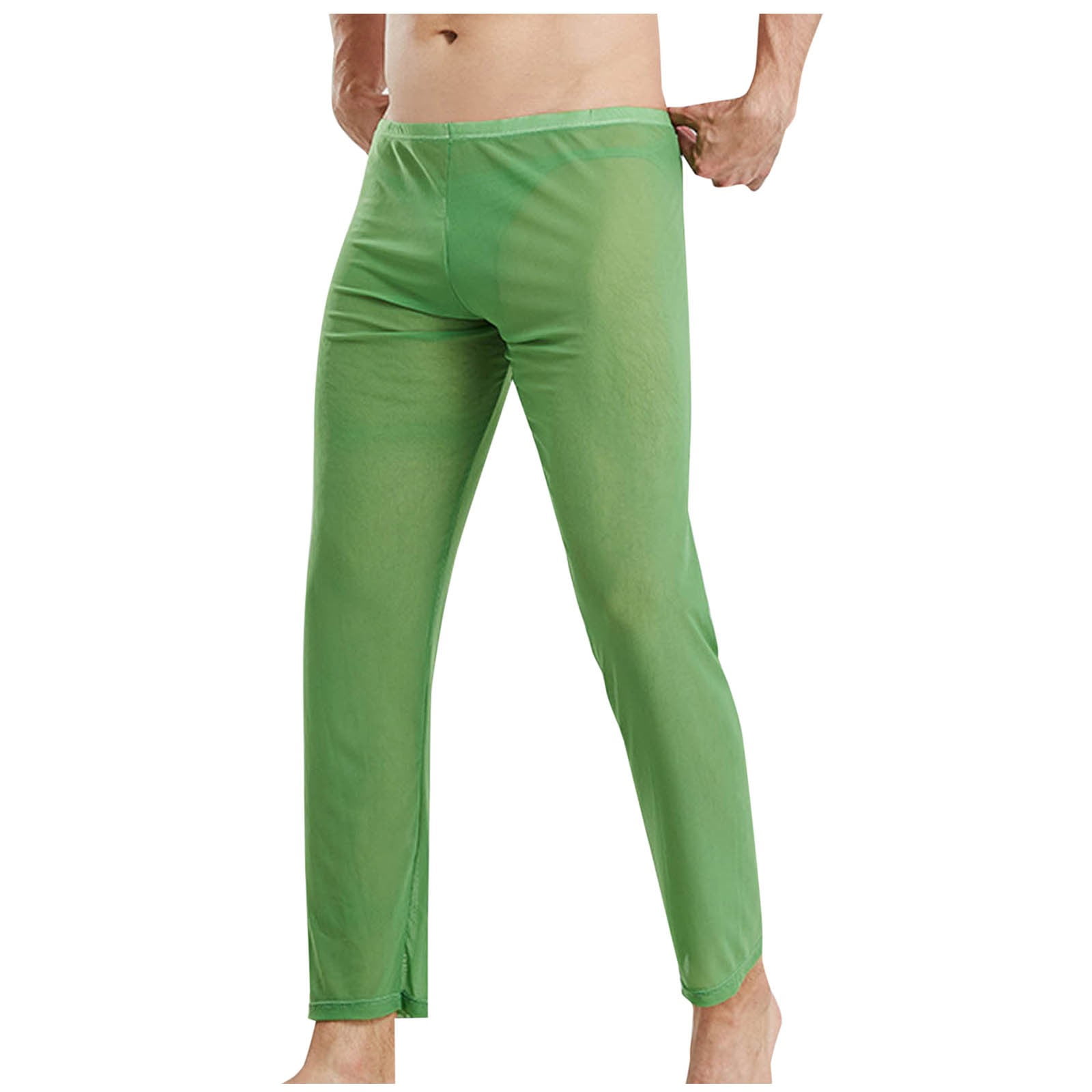 Miluxas Mens Mesh See Through Pants Pajamas Bottoms Sheer Lounge Pants ...