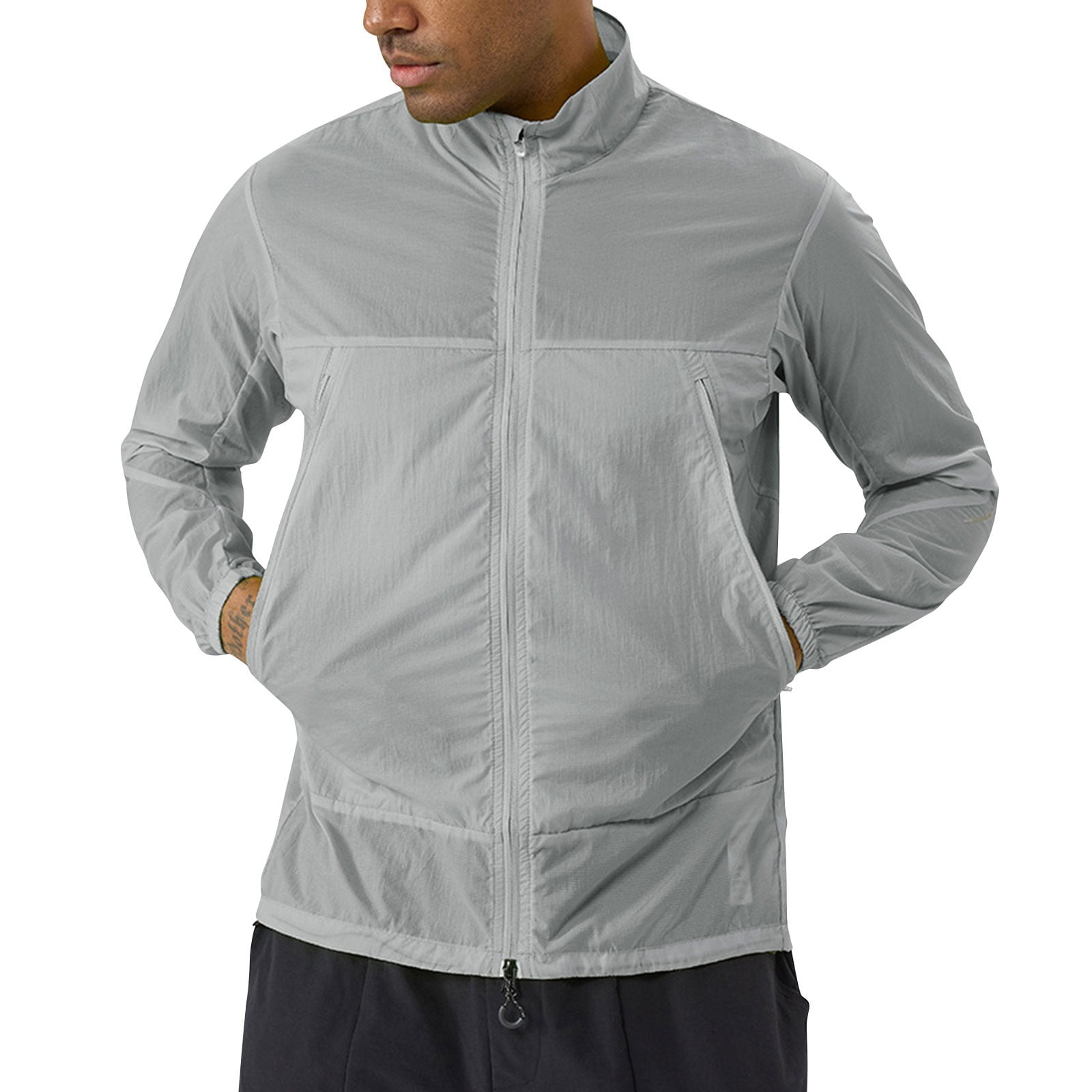 Miluxas Mens Sun Jacket UPF 50+ Clothes Full Zip UV Protection SPF ...